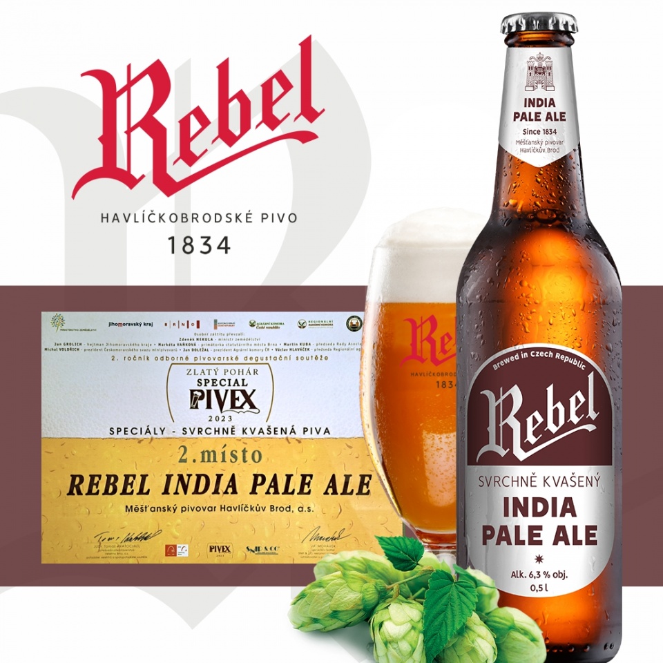 2. místo pro Rebel IPA na letošním PIVEXu | Pivovar Rebel